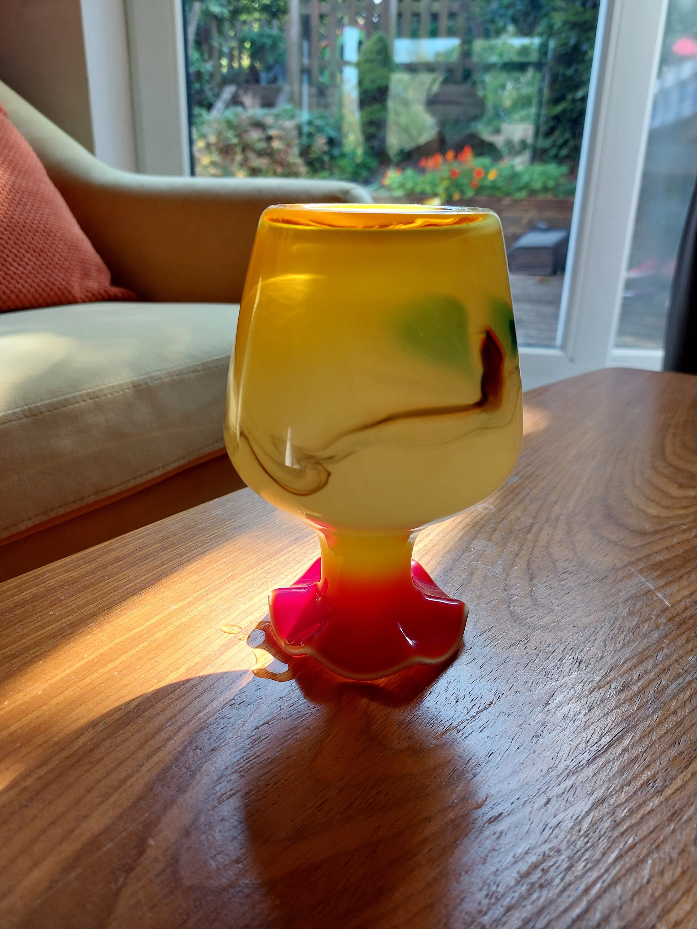Mid-century Dalian Art Glass Vase. Vintage Glassware - Etsy
