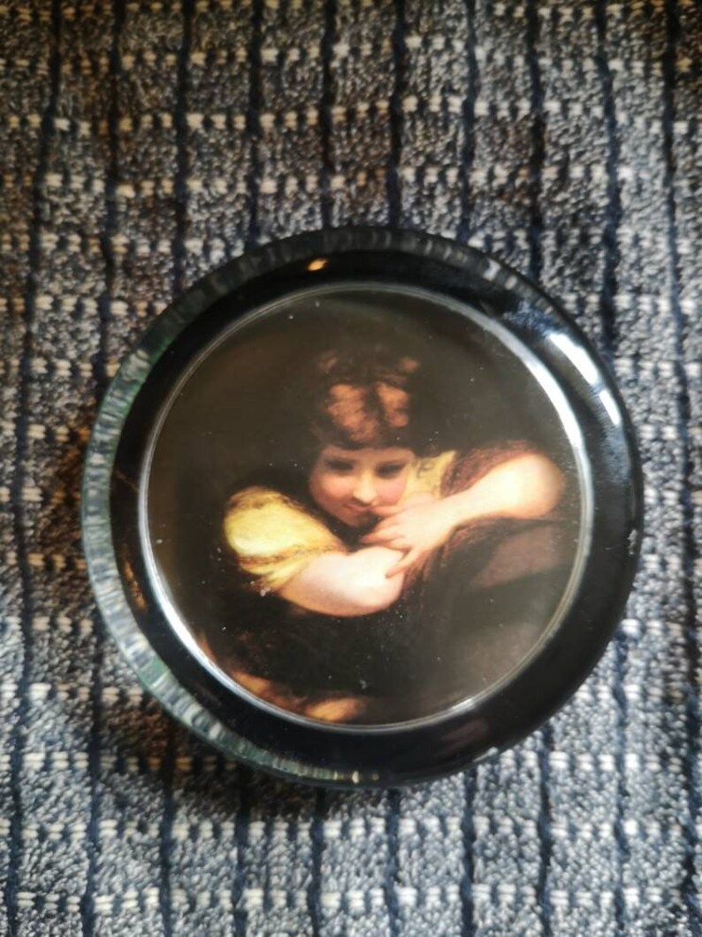 Vintage Nigel Pain Paperweight Featuring Art Painting Miniature of the ...