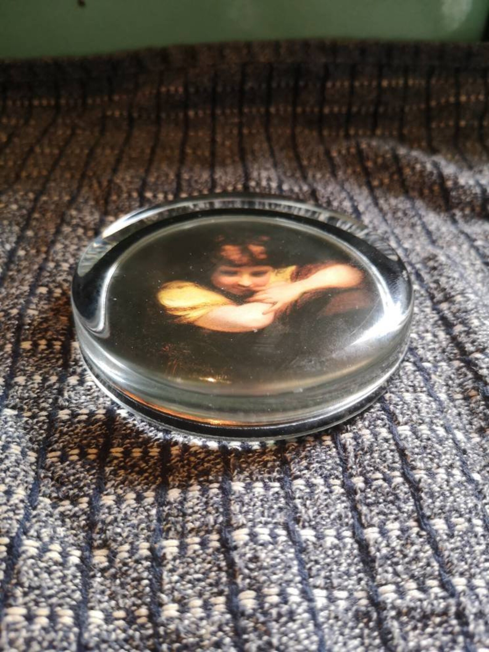 Vintage Nigel Pain Paperweight Featuring Art Painting Miniature of the ...