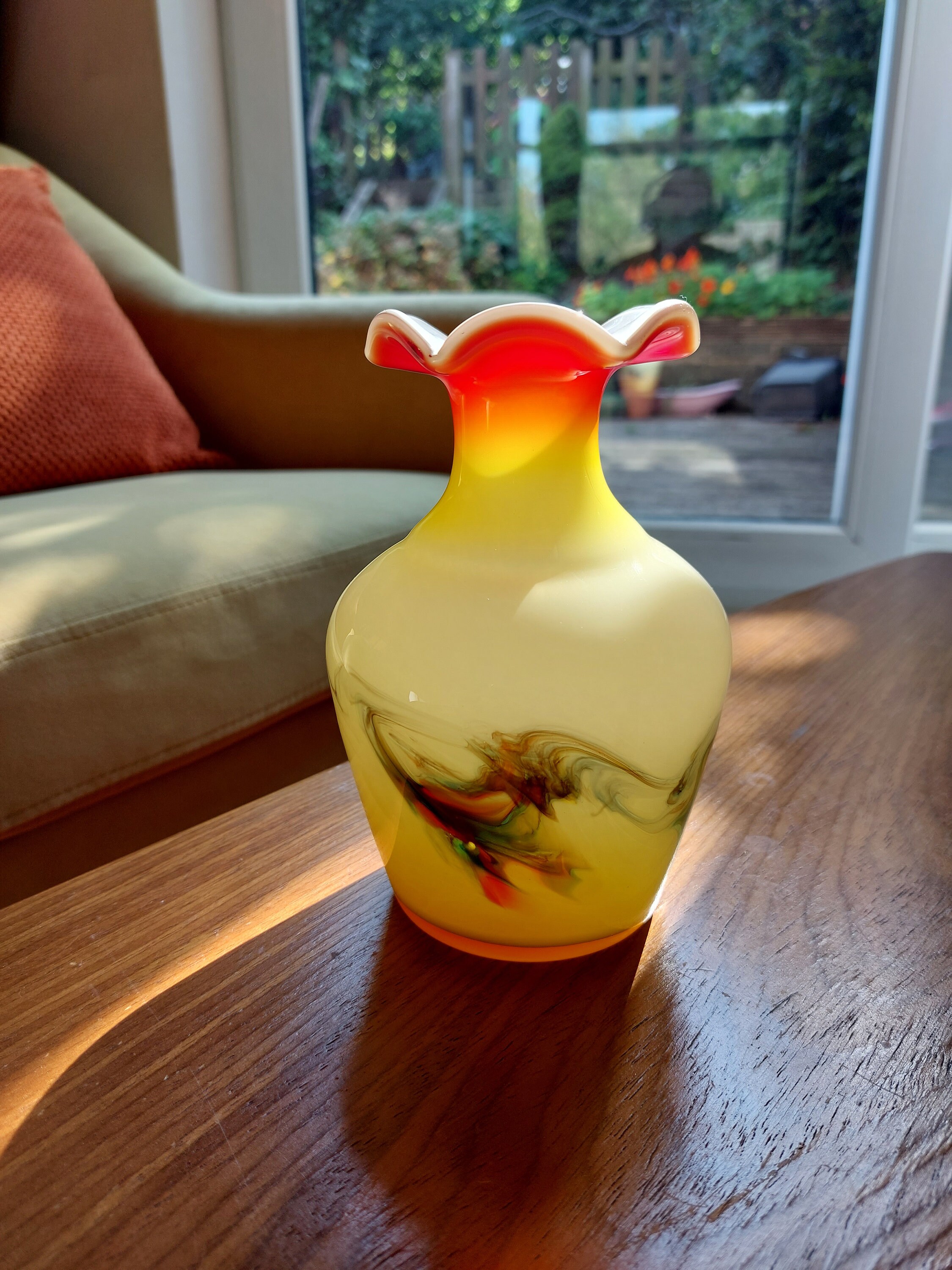 Mid-century Dalian Art Glass Vase. Vintage Glassware - Etsy