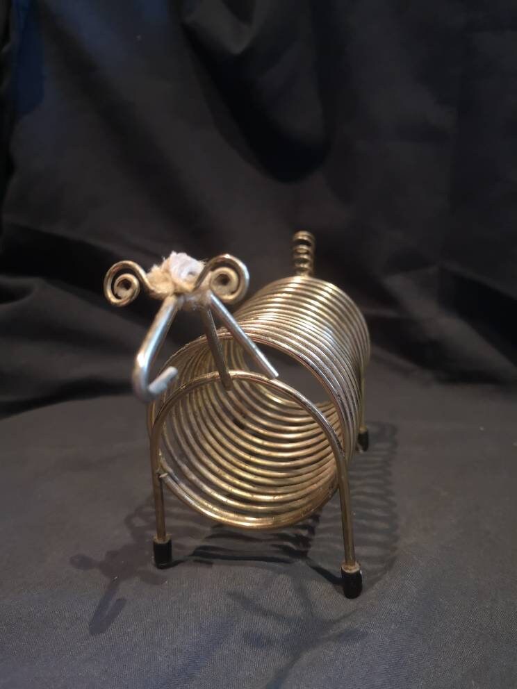 Vintage Mid Century Modern Spring Wire Letter Rack. Sheep Wire Letter ...