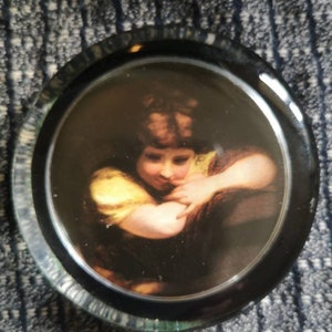 Vintage Nigel Pain Paperweight Featuring Art Painting Miniature of the ...