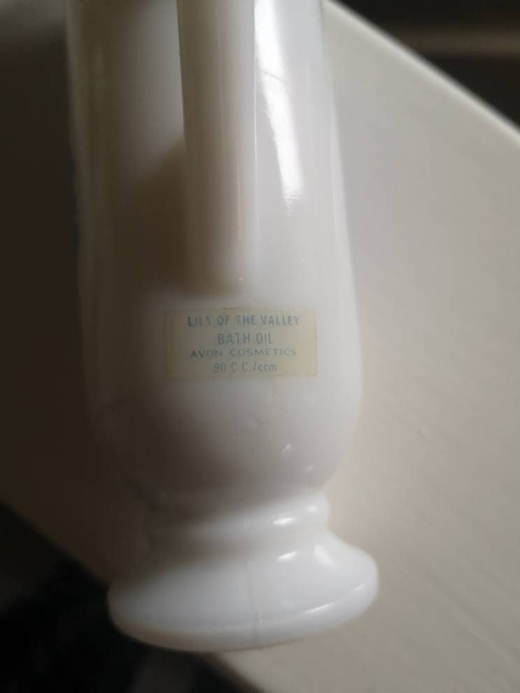 Vintage 1960s Milk Glass Avon Perfume Bottle. Lily of the | Etsy