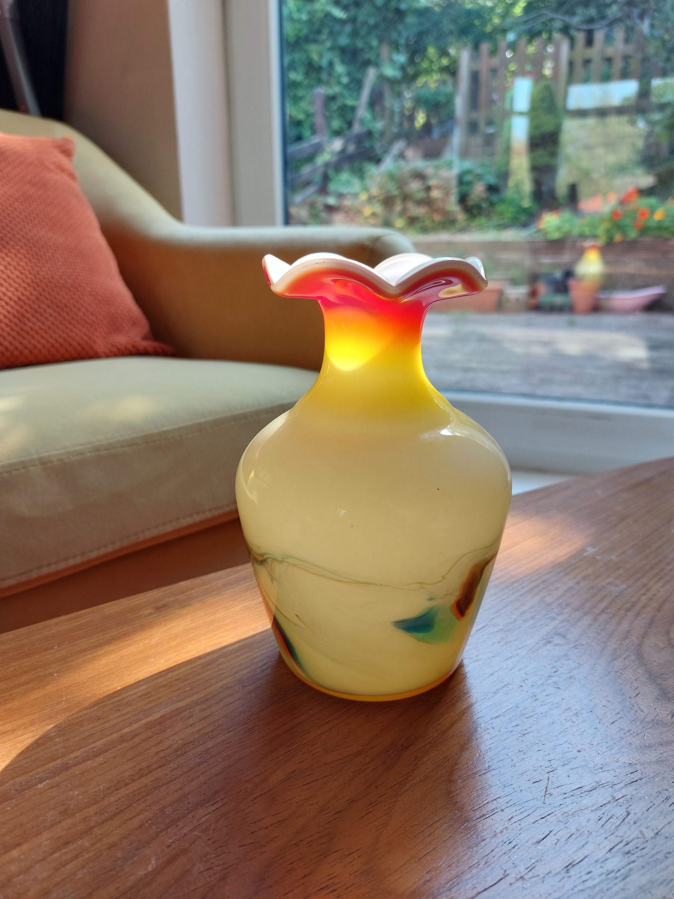 Mid-century Dalian Art Glass Vase. Vintage Glassware - Etsy