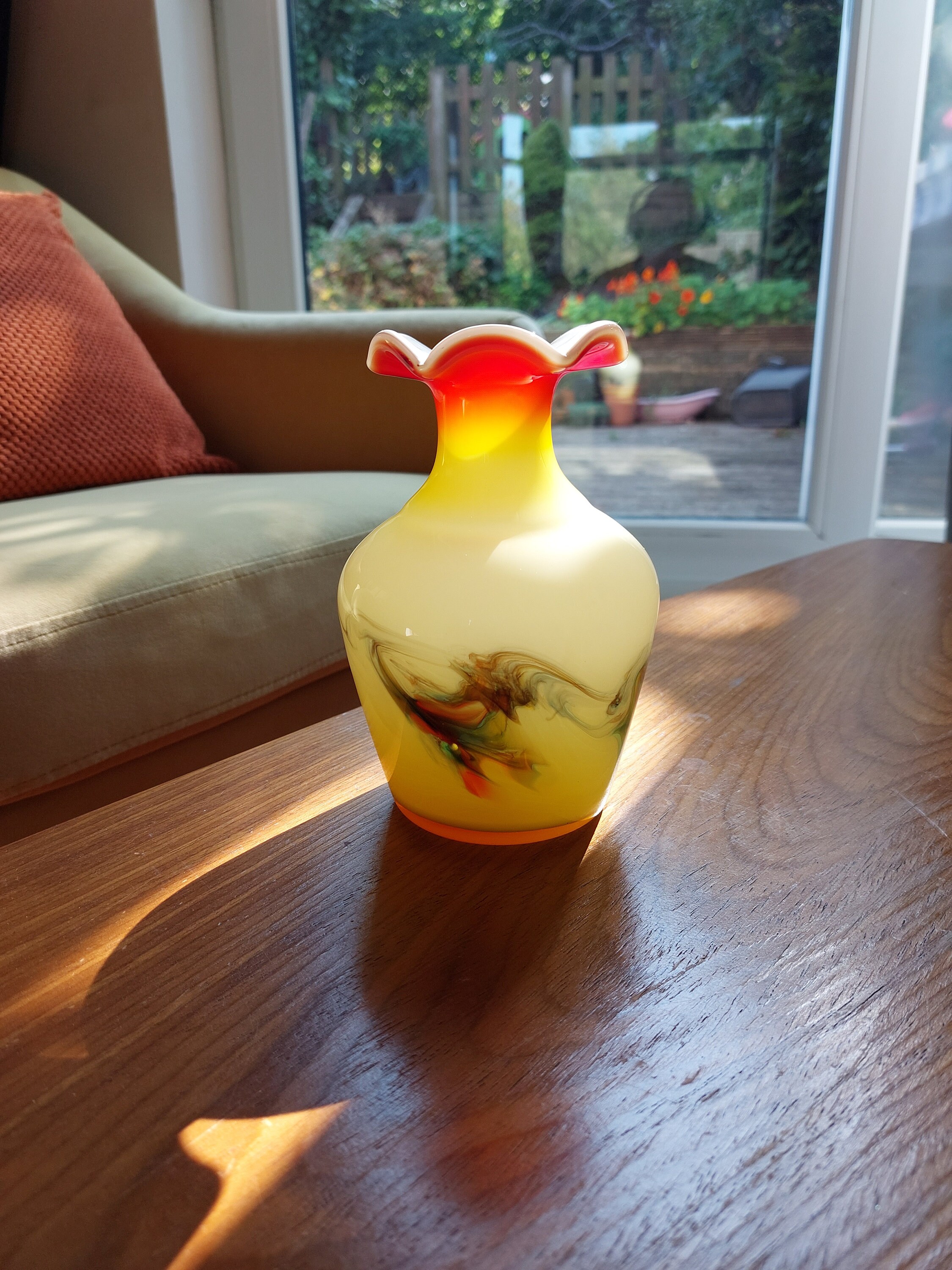 Mid-century Dalian Art Glass Vase. Vintage Glassware - Etsy