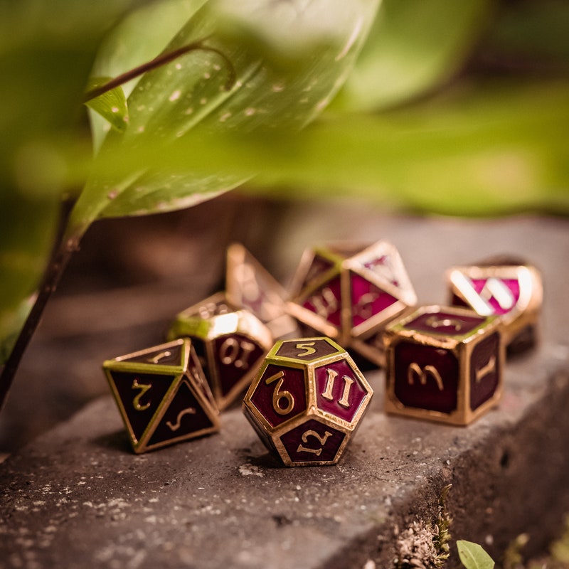 Metal Dice Red and Gold - Etsy UK