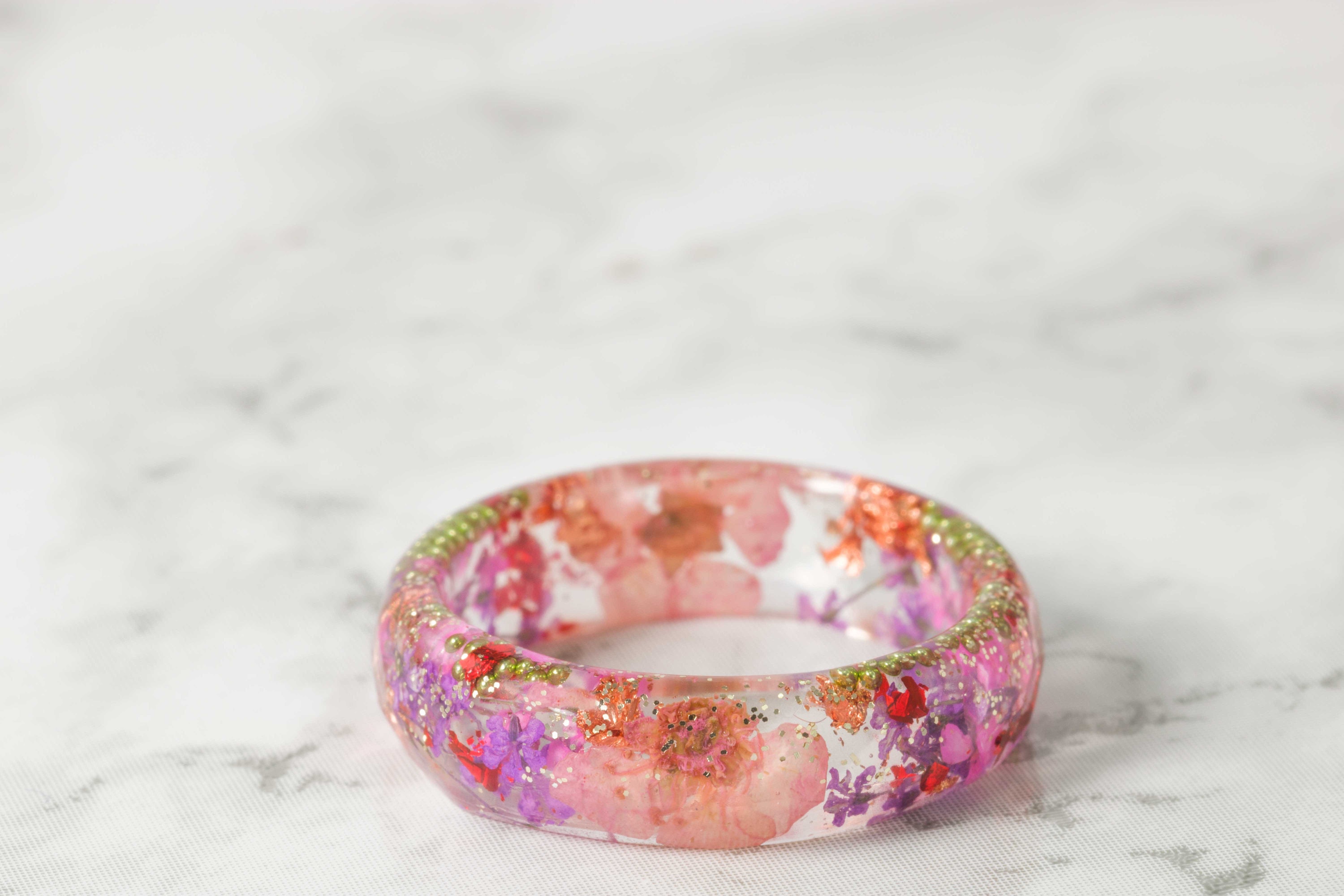 Resin Ring Real Flower Ring Dried Flower Ring Pressed - Etsy