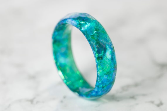 Gift Romantic Ring Resin Stacking Ring Solitaire Rings | Etsy