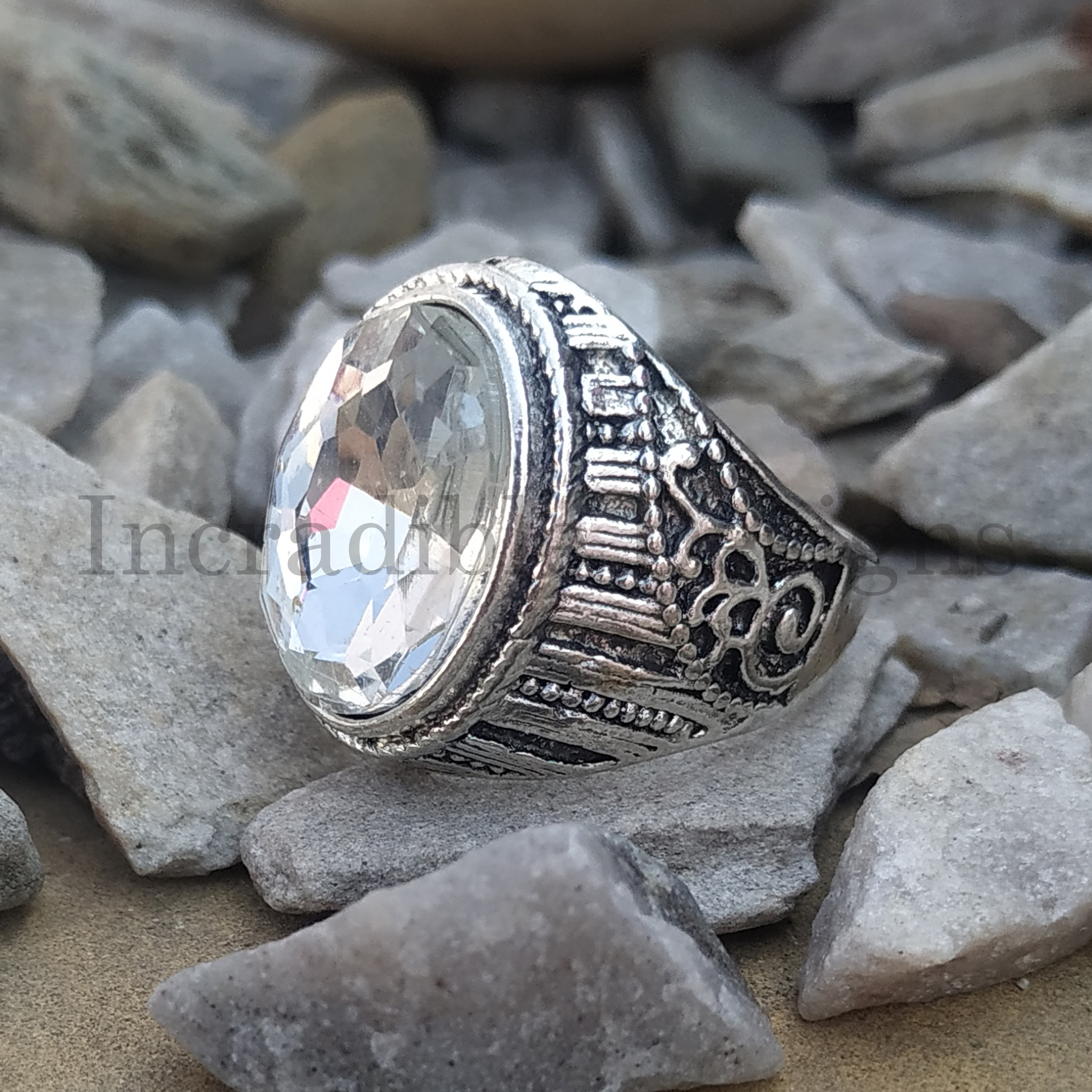 CRYSTAL QUARTZ RING White Quartz Ring Quartz Ring Genuine - Etsy