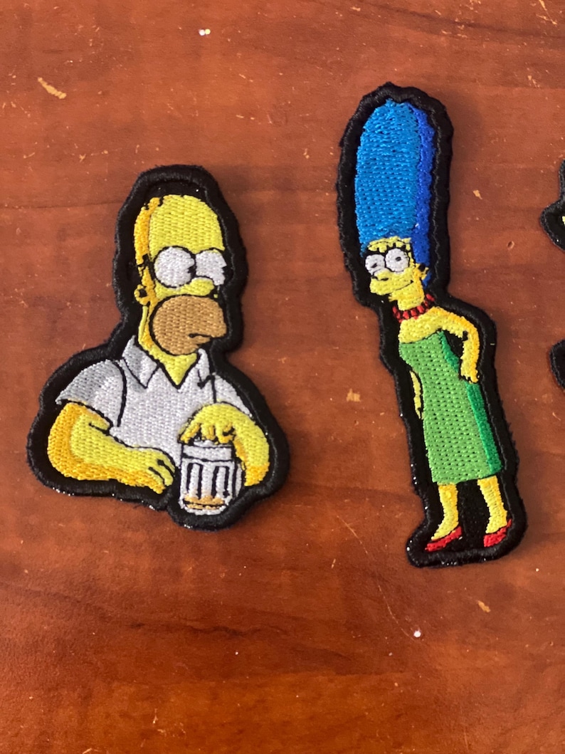 Homer Simpson Iron on Patch - Etsy