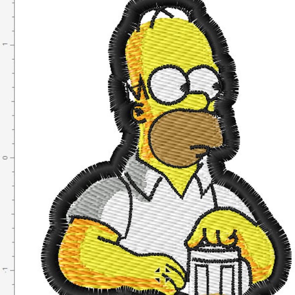 Homer Simpson Embroidery Patch - Etsy