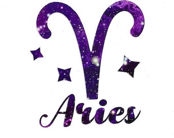 Aries Zodiac Sign Decal Design 1, Astrology Vinyl Decals, Horoscope ...
