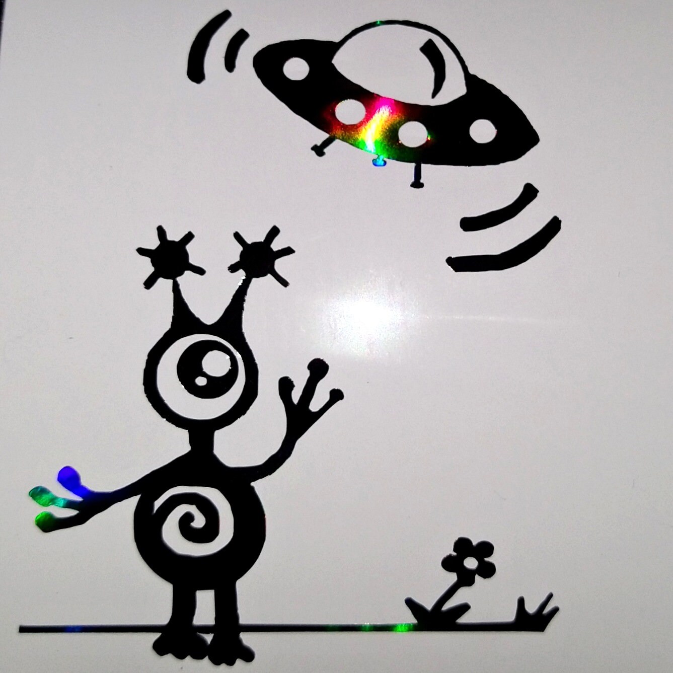 Alien Decal UFO Decal Cute Alien Decal Alien Stuff Alien - Etsy