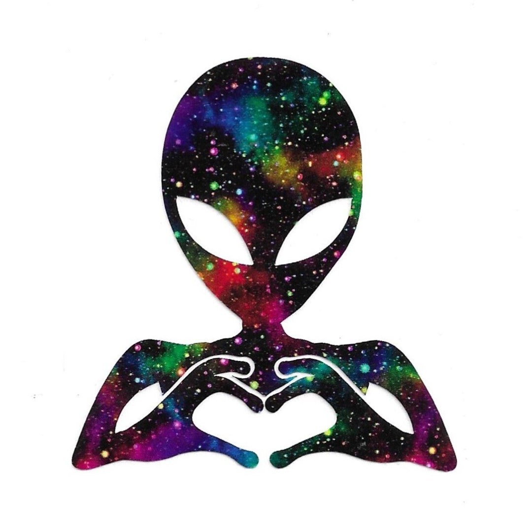 Alien Decal Alien Decals Love Alien Love Decal Love Alien Decal Hippie ...