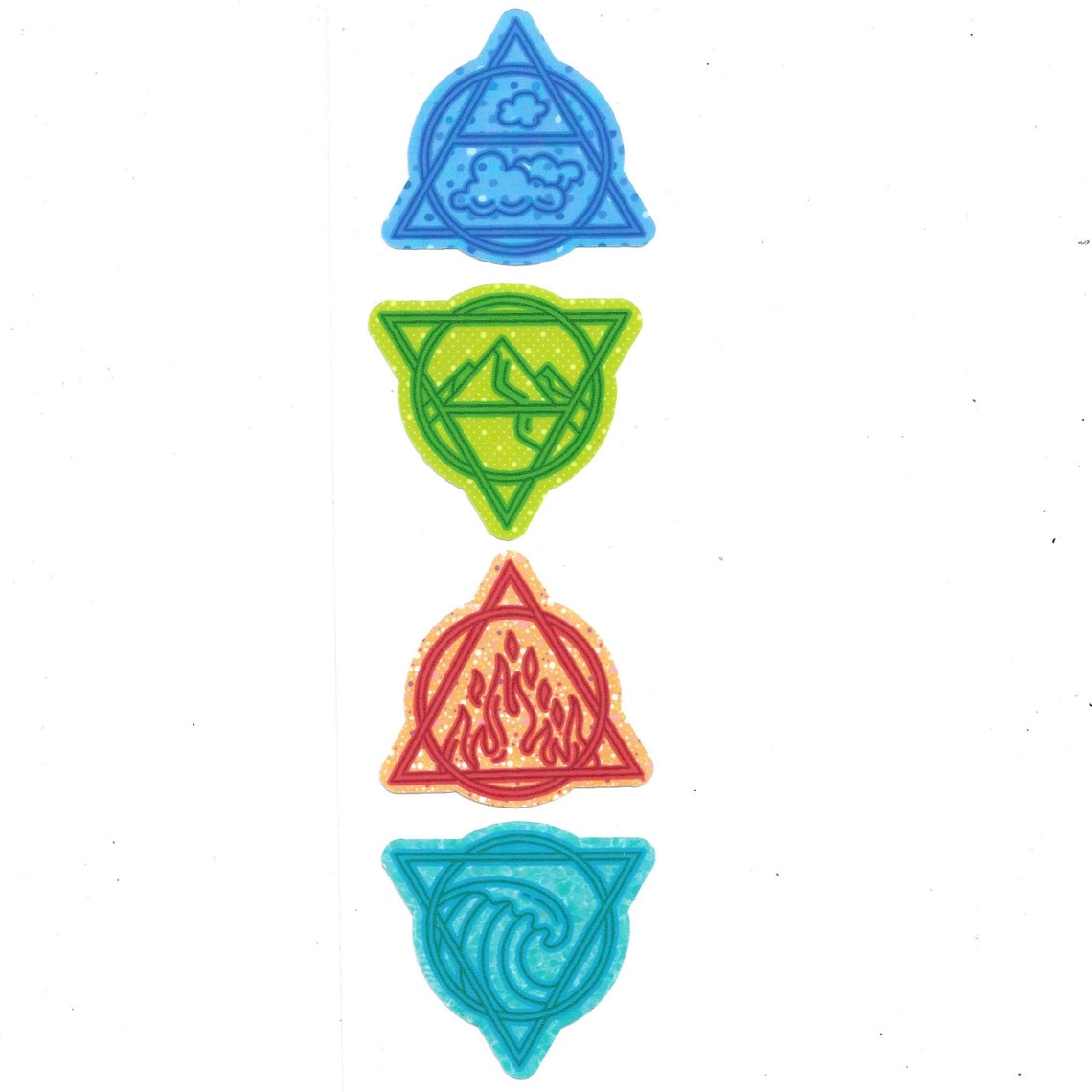 Four Elements Sticker Pack Elements Sticker Pack Wicca - Etsy