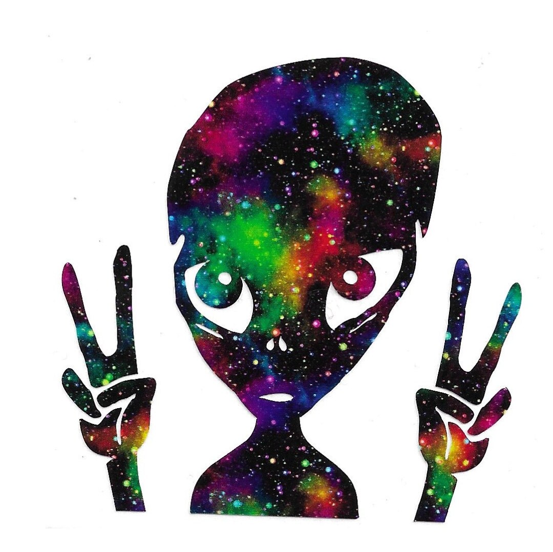 Peace Alien Decal, Alien Decal, Alien Decals, Peace Alien, Peace Decal ...