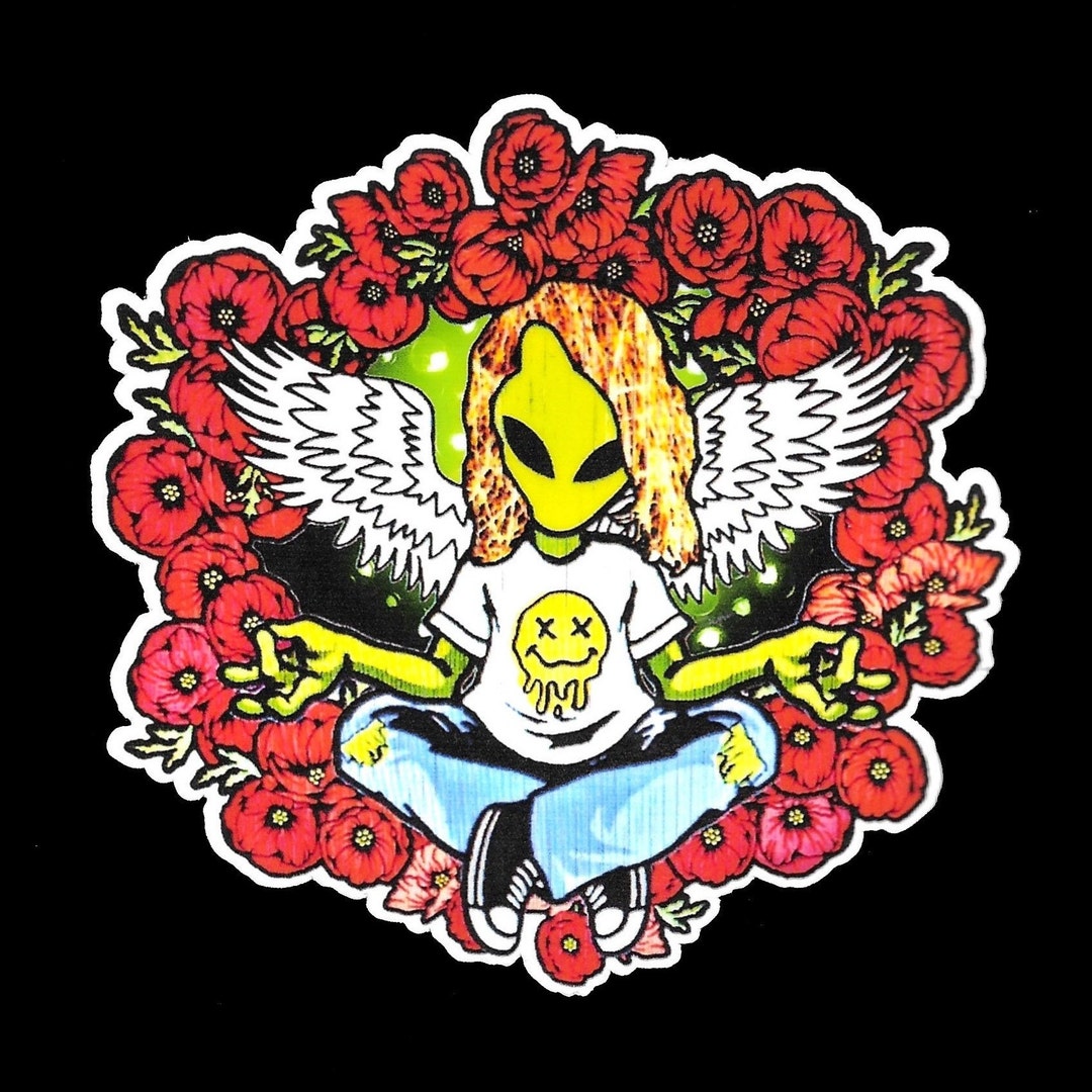 Alien Sticker, Alien Stickers, Alien Stuff, Grunge Alien Sticker ...