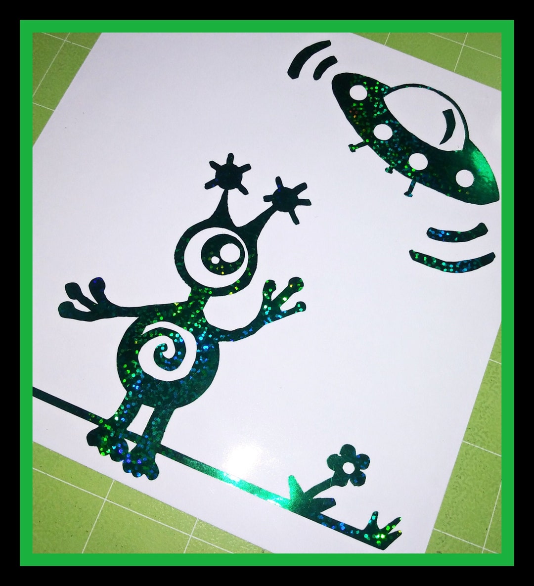 Alien Decal, UFO Decal, Cute Alien Decal, Alien Stuff, Alien Sticker ...