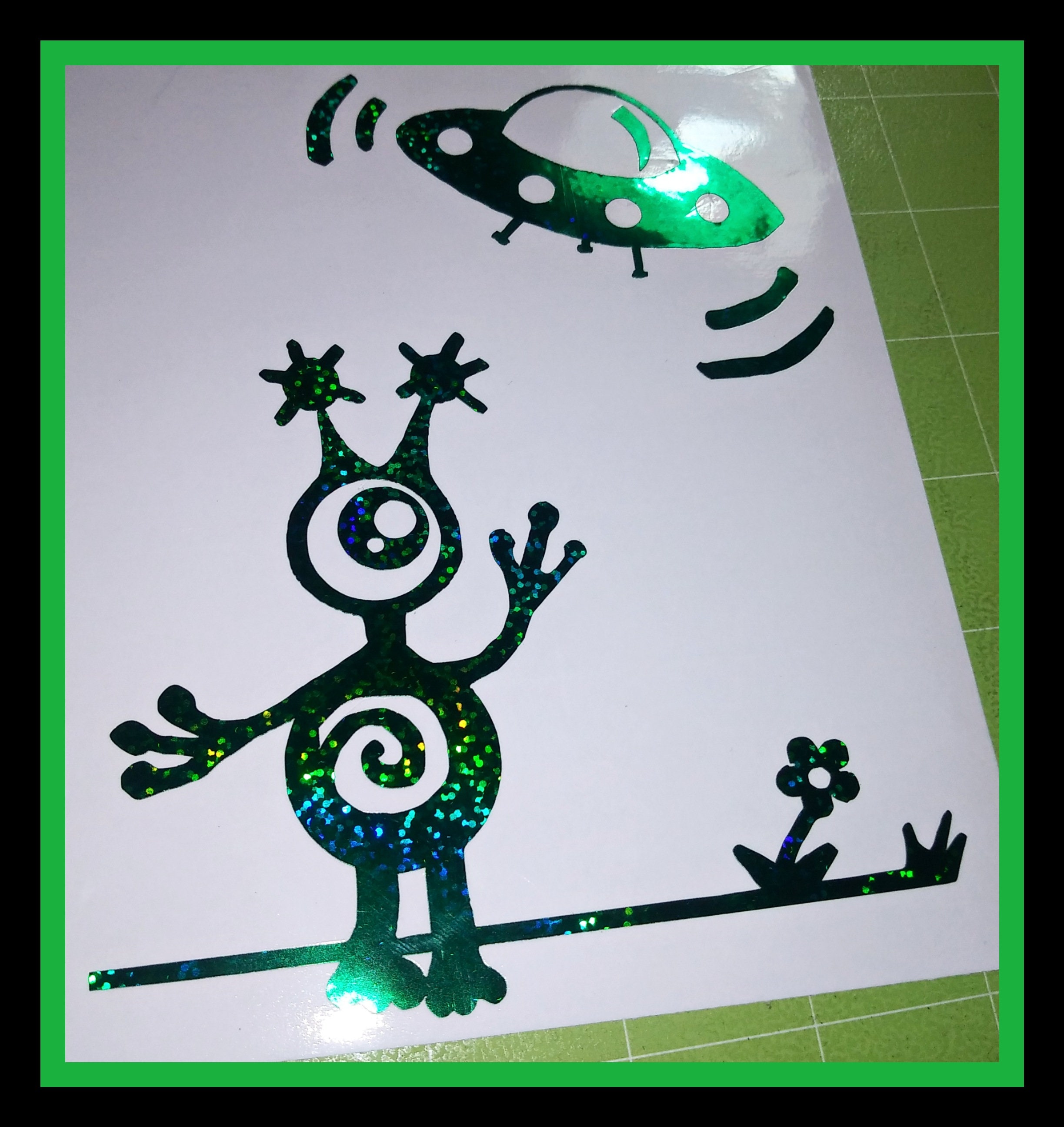 Alien Decal UFO Decal Cute Alien Decal Alien Stuff Alien - Etsy