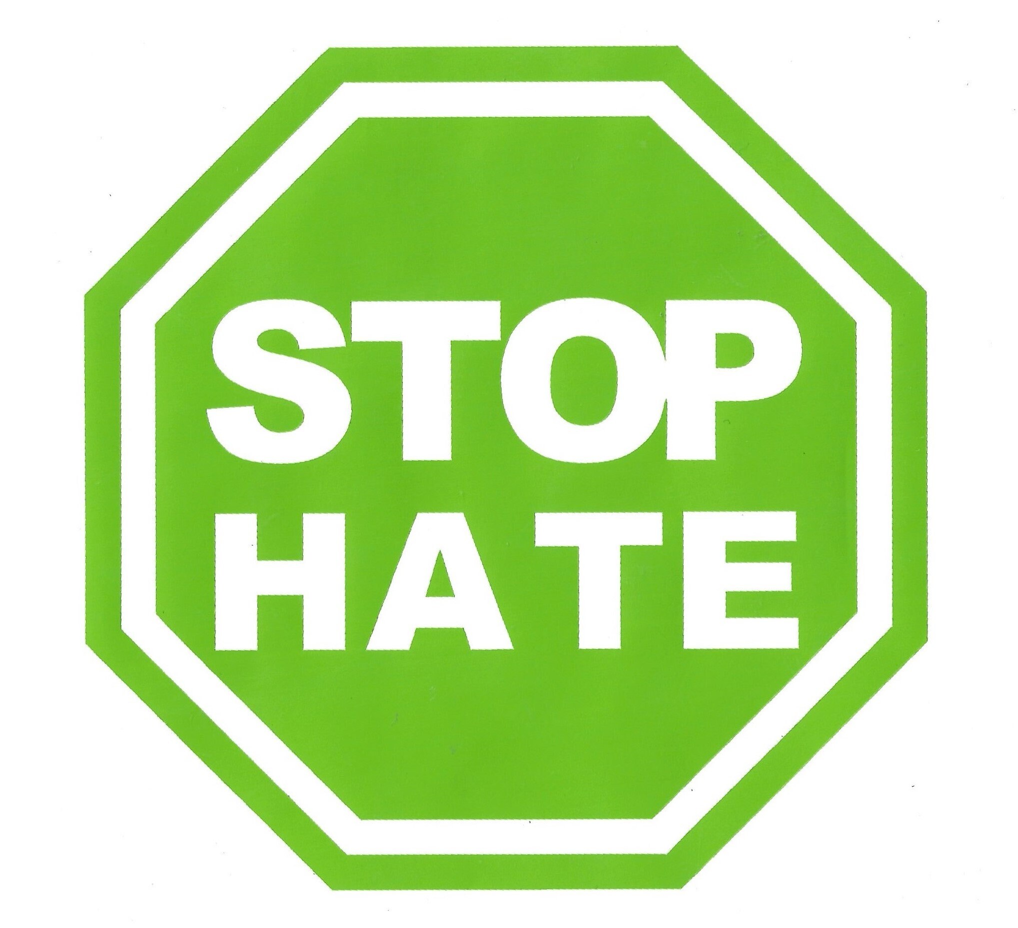 STOP HATE Decal Stop Hate Sticker Stop Hate Stuff Love - Etsy
