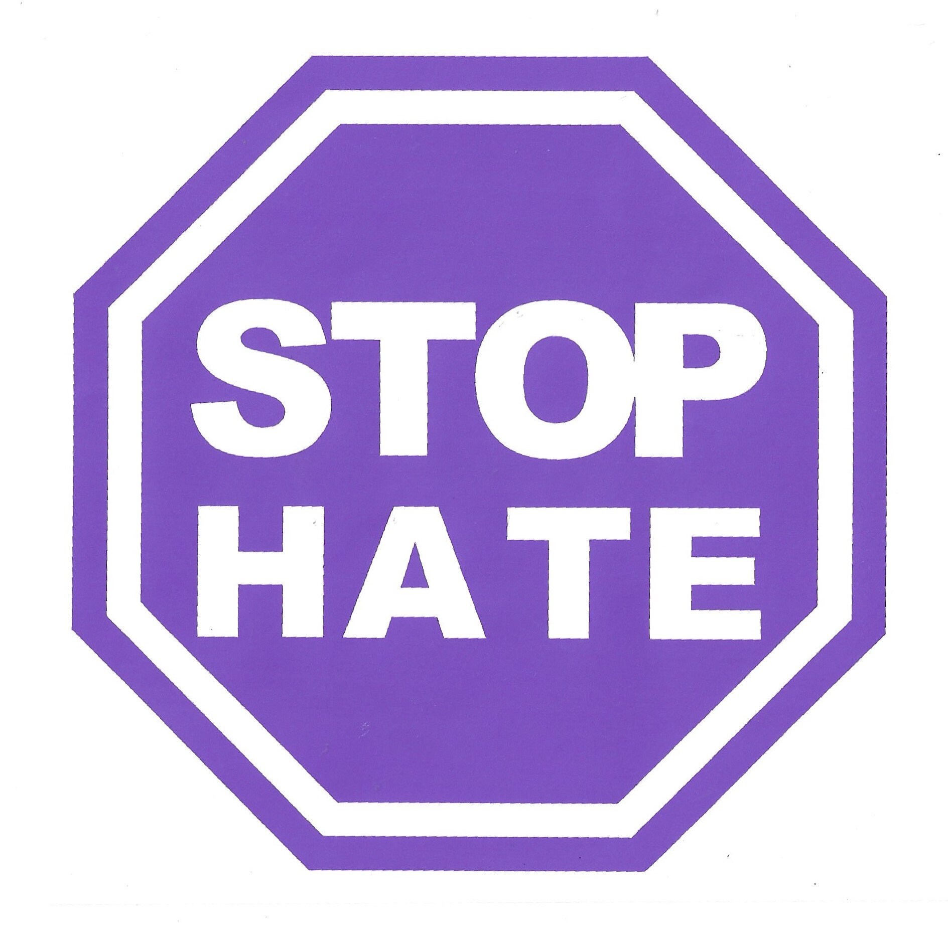 STOP HATE Decal Stop Hate Sticker Stop Hate Stuff Love - Etsy
