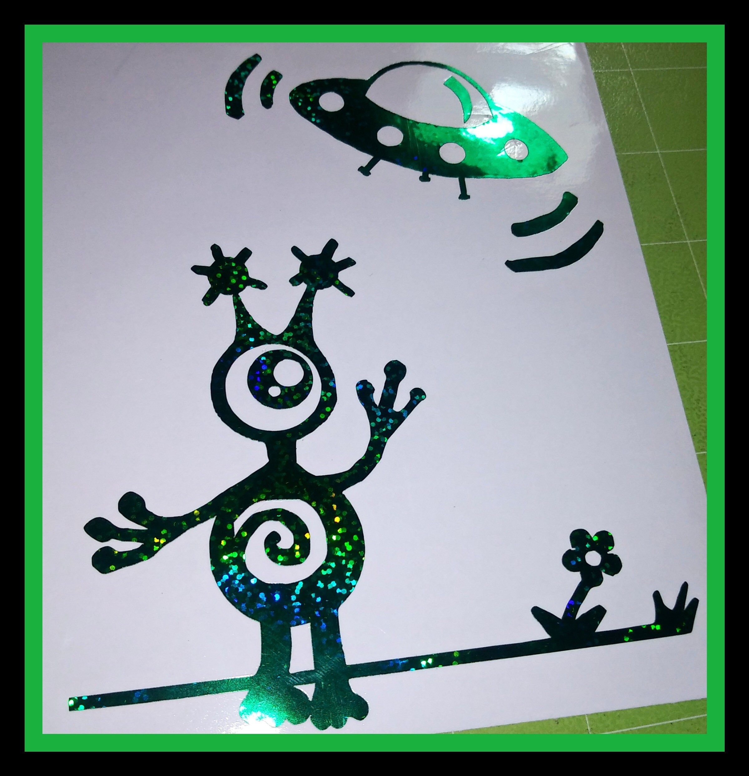 Alien Decal, UFO Decal, Cute Alien Decal, Alien Stuff, Alien Sticker ...
