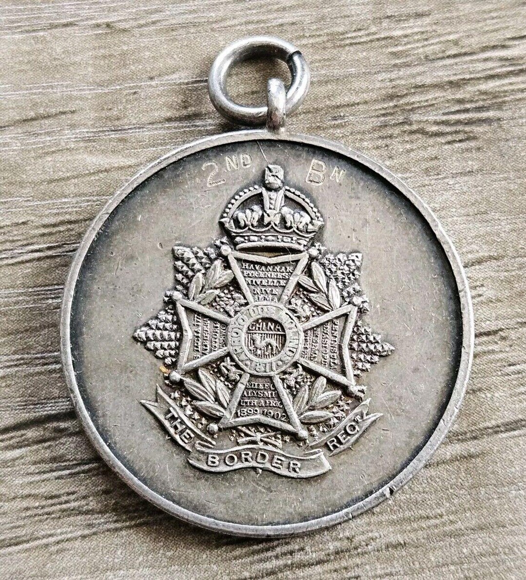 Post WW1 Silver Fob Medal - 1922, 2nd Battalion, the Border Regiment ...