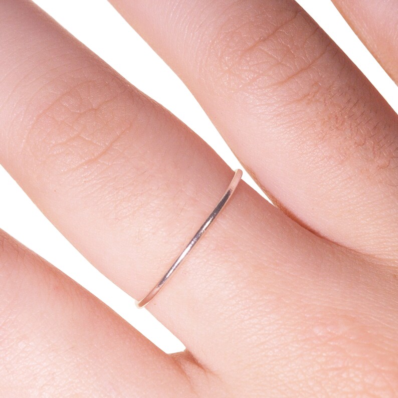 Thin Silver Band Ring, Minimalist Ring Silver,sterling Silver Dainty ...