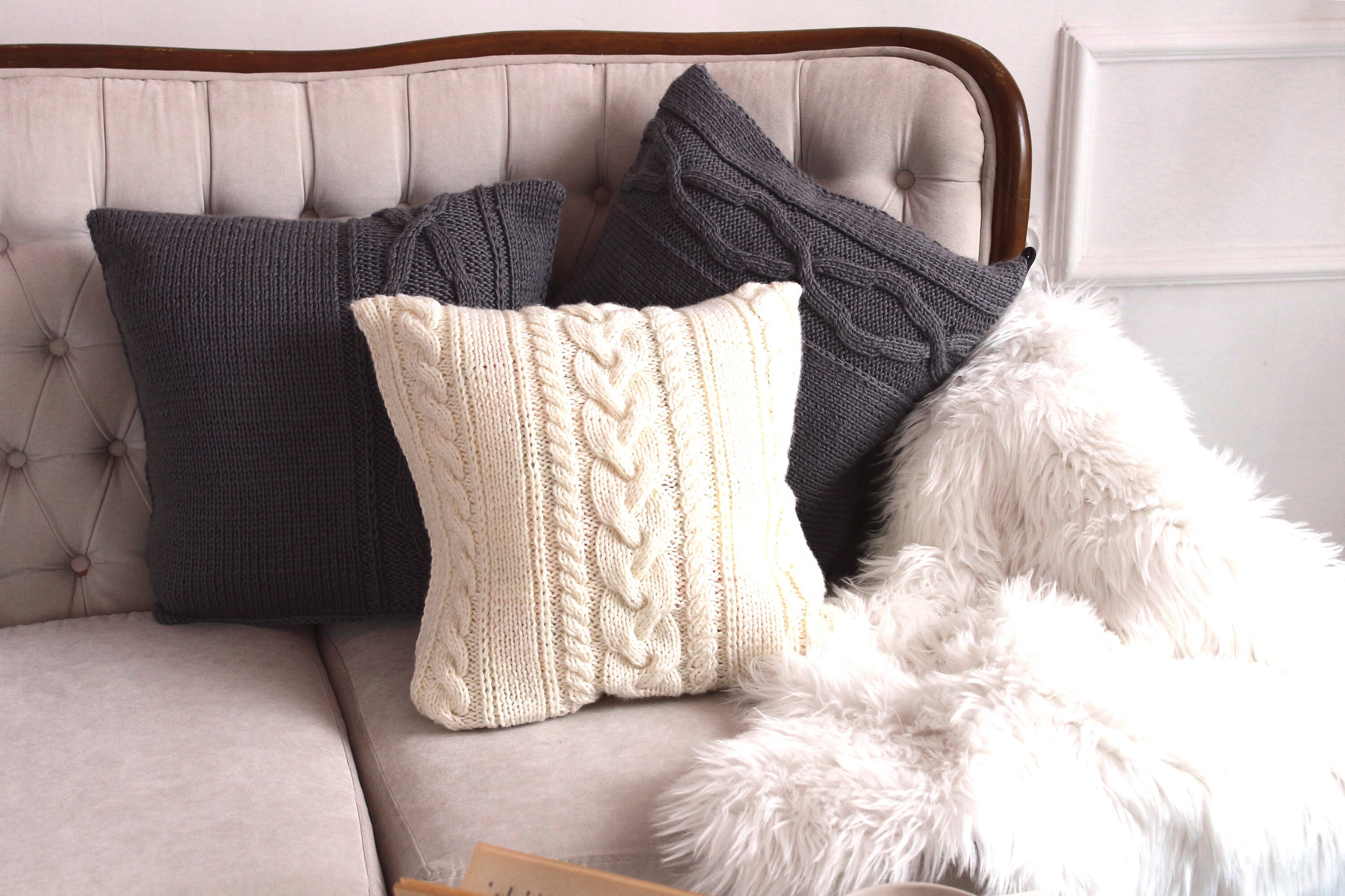 Buy a Set Of2 Pillowcases All 100%wool PILLOW Coverhandmade - Etsy