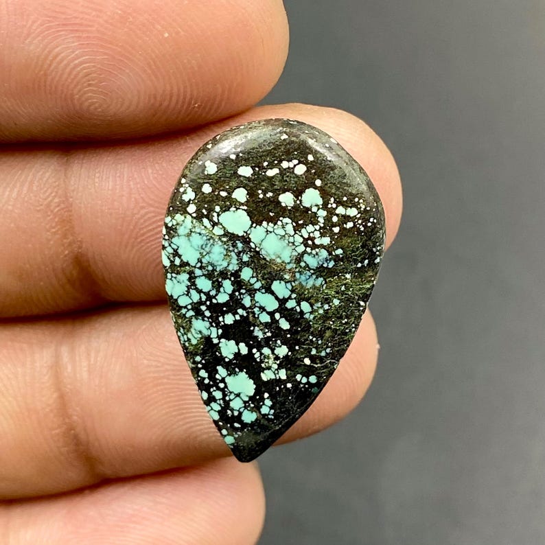 Natural Yungai Turquoise Cabochon, Sky Blue Yungai Turquoise, Pear ...