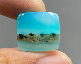 Materials 38x17x9 mm. Natural Peruvian Opal Blue Green Peru Opal High ...