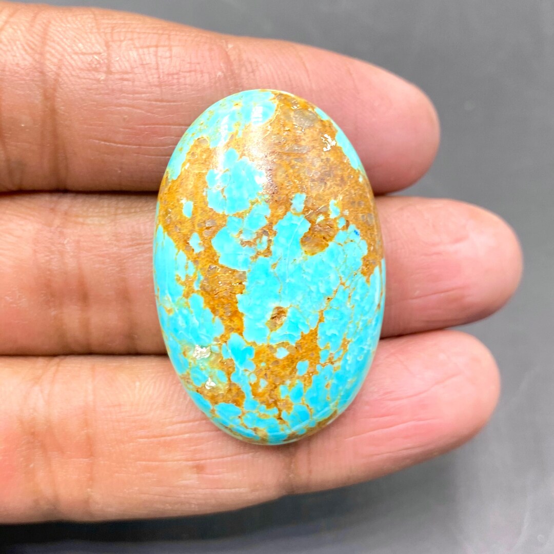 Natural Kingman Turquoise Cabochon, Arizona Kingman Turquoise Gemstone ...