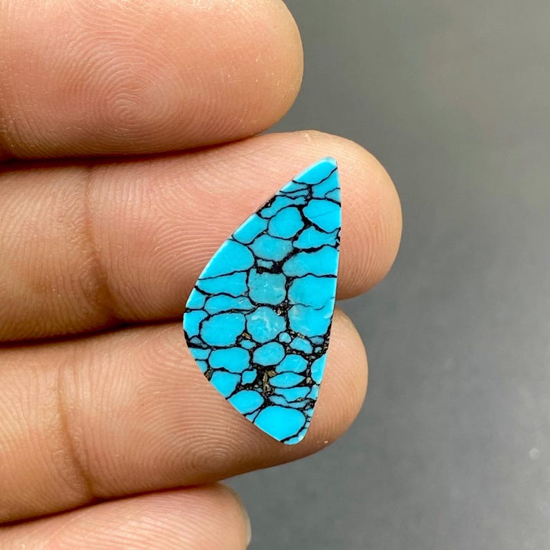 Blue Mohave Copper Turquoise Cabochon, Arizona Mohave Turquoise ...