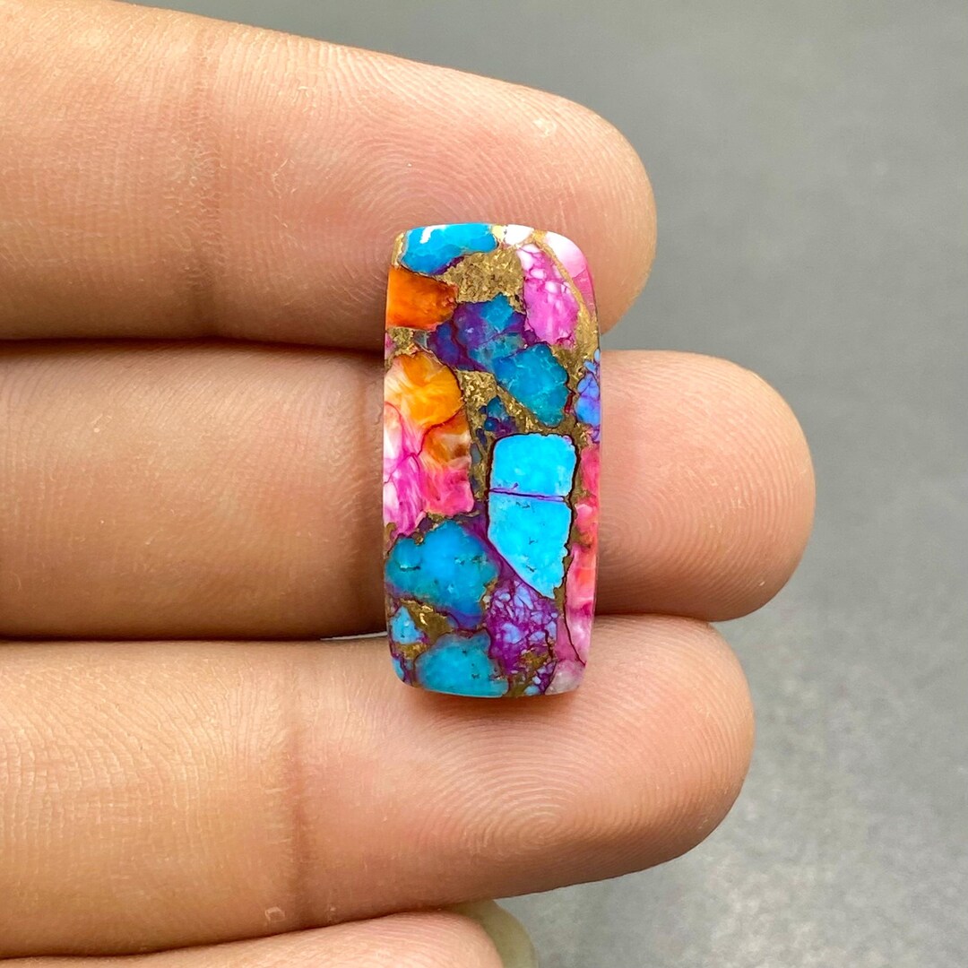 Pink Spiny Oyster Turquoise Cabochon, Arizona Spiny Oyster Turquoise ...