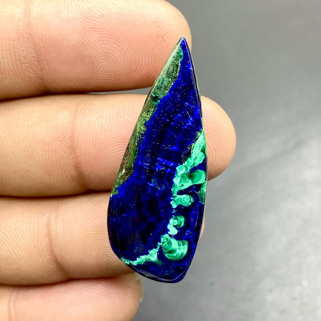 Rare, High Quality Azurite Malachite Cabochon, Azurite Malachite With ...