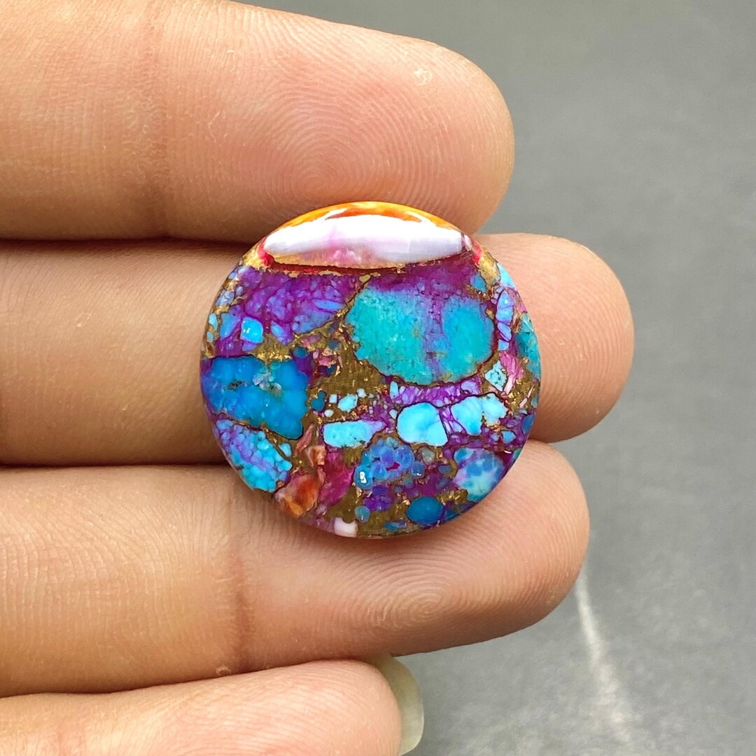 Pink Spiny Oyster Turquoise Cabochon, Arizona Spiny Oyster Turquoise ...