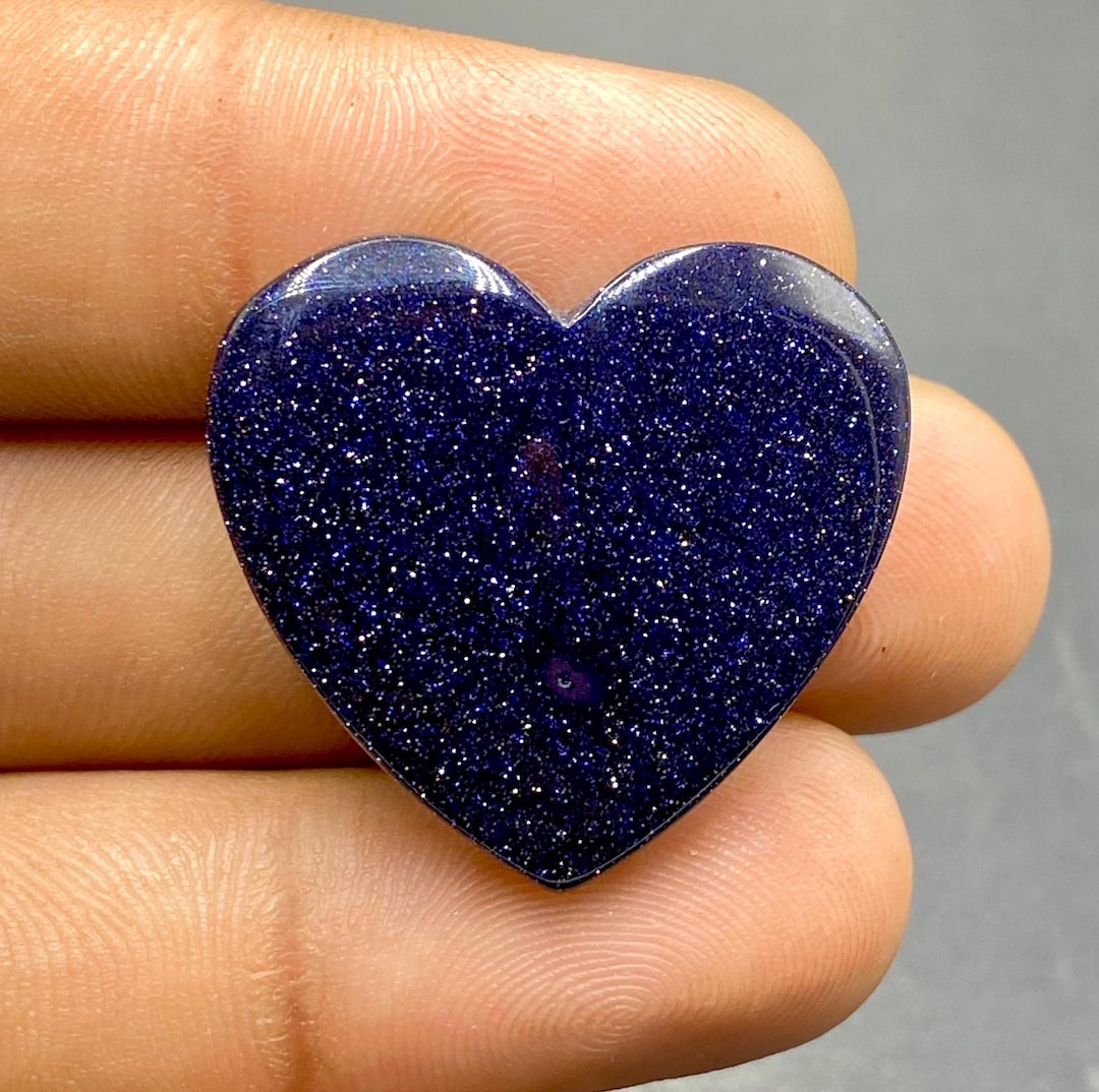 Sparkling Blue Sandstone Cabochon, Sun Sitara Gemstone, Sandstone ...