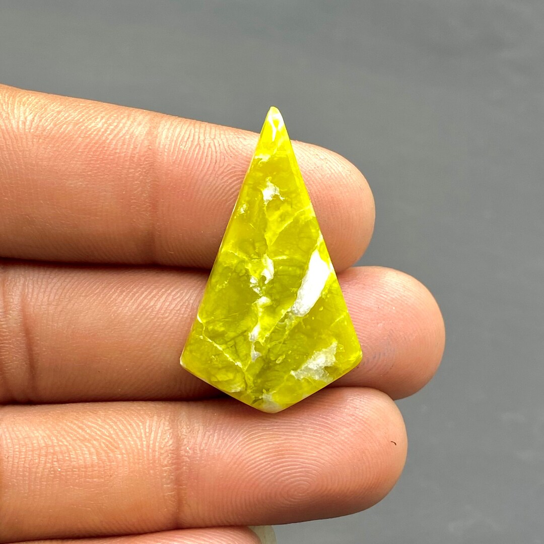 Beautiful Lizardite Cabochon, Arrow Shape Gemstone, Natural Lizardite ...