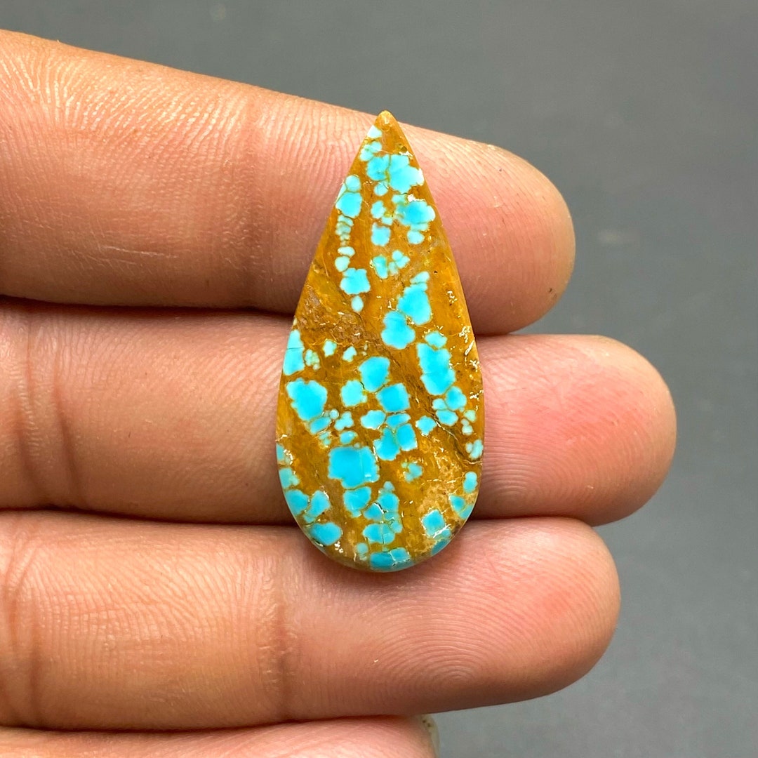 100% Natural Number Eight Turquoise Cabochon, Nevada Number 8 Turquoise ...