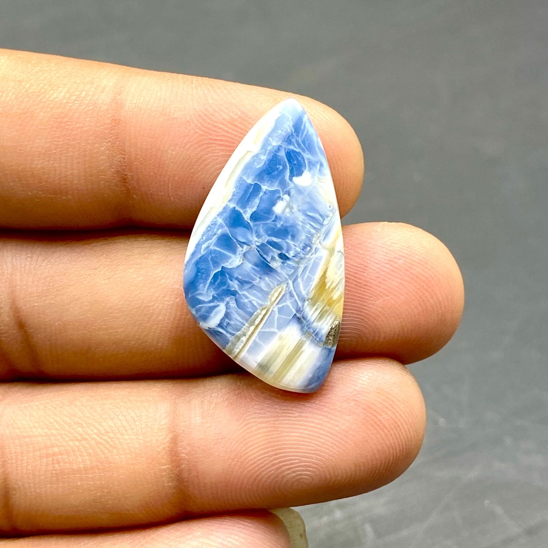 Natural Owyhee Blue Opal Cabochon, Blue Opal Gemstone, Tumbled Shape ...