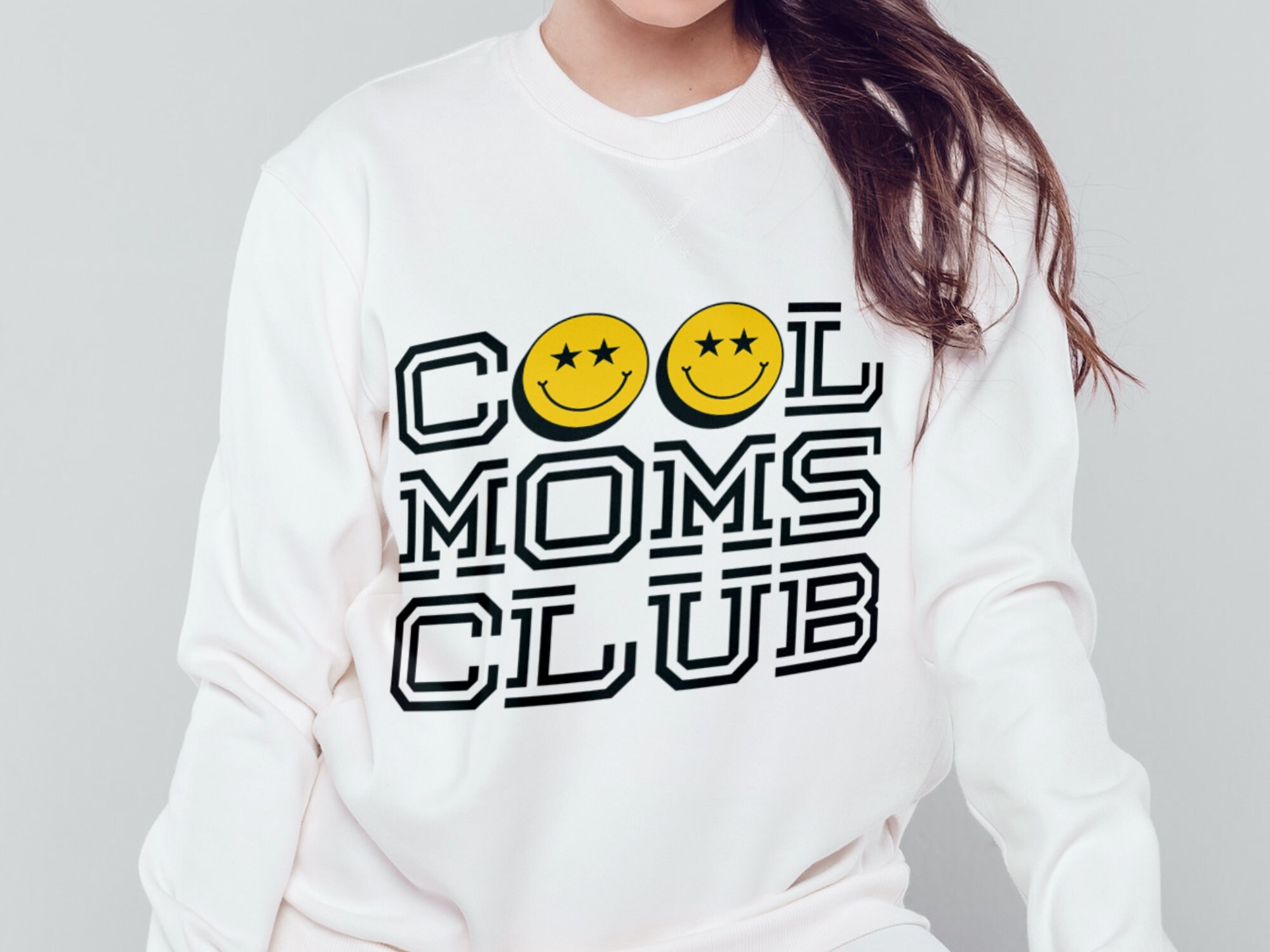 Cool Moms Club With Smiles SVG Moms Club Shirt Design SVG - Etsy