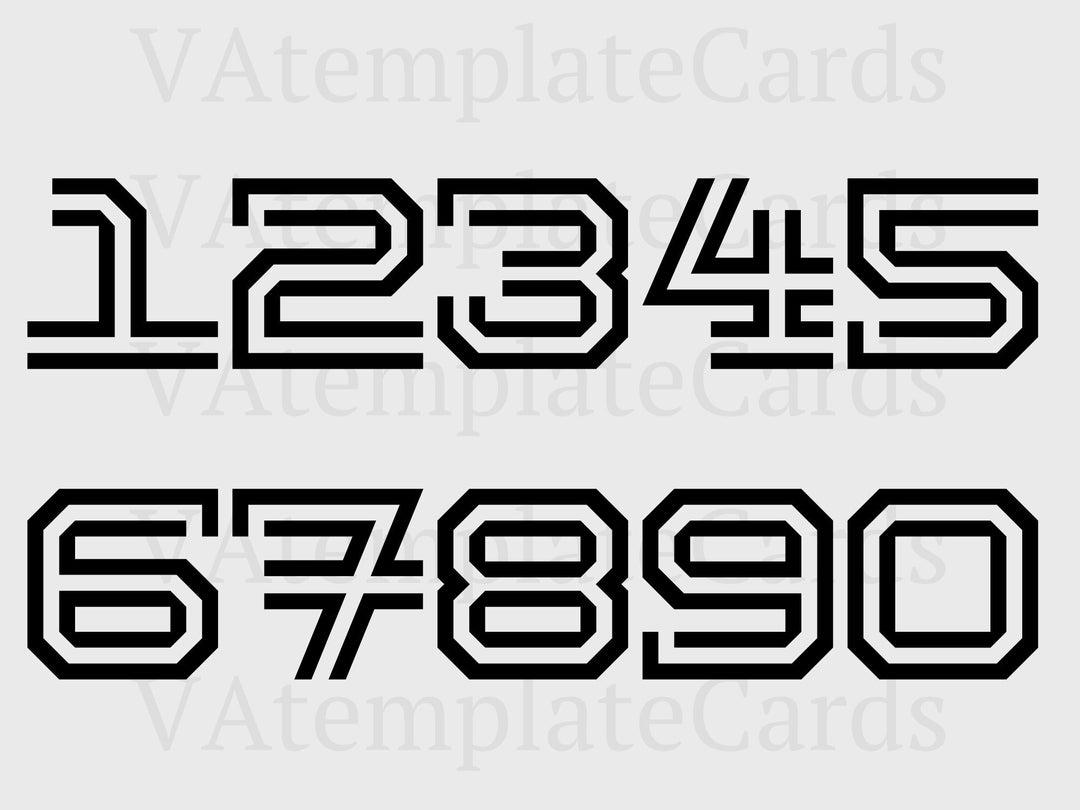 Digital Numbers SVG, Sport Jersey Numbers SVG, Birthday Numbers ...