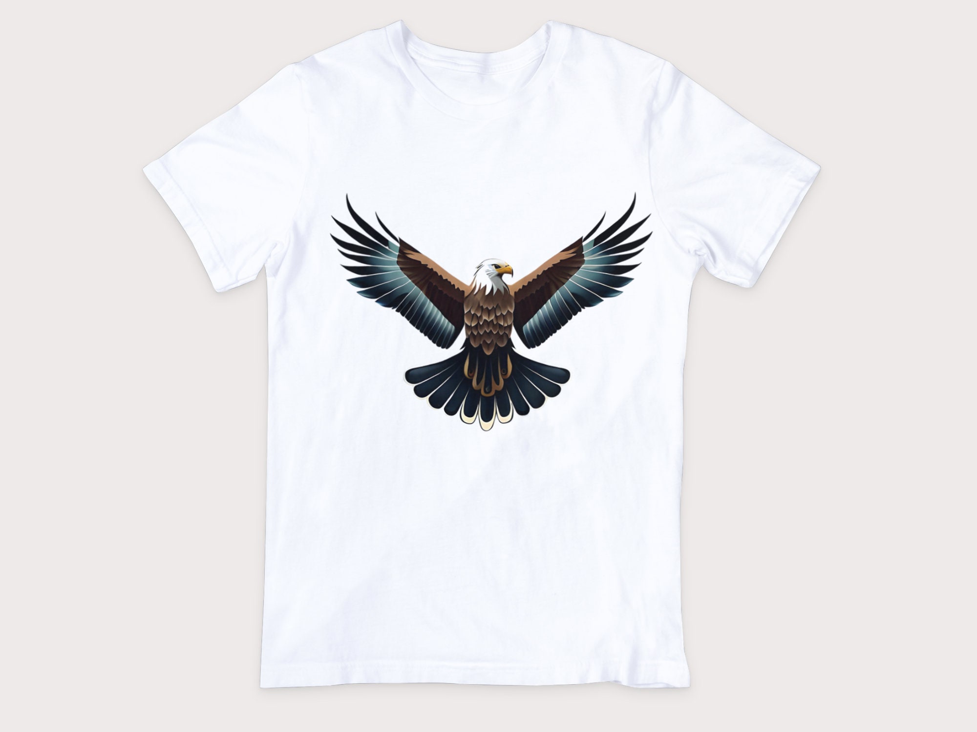 Wonderful Eagle With Wings Wide Open PNG, Eagle Shirt Design PNG, Cute Animals PNG, Birds ...