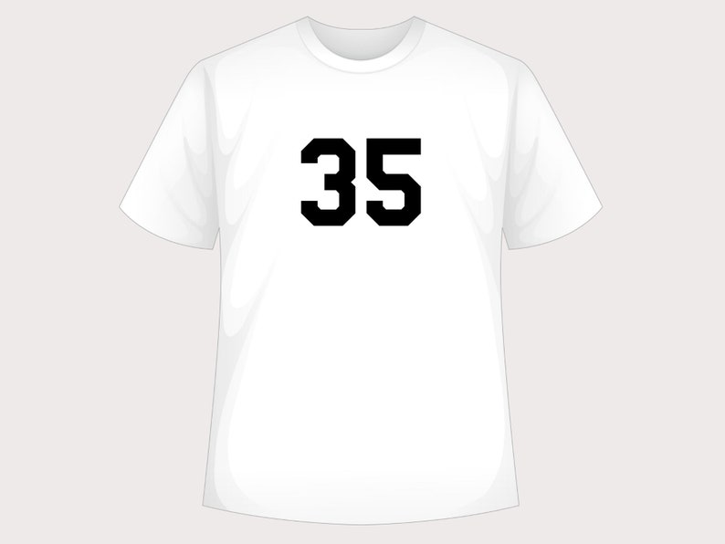 Sport Jersey Numbers: Digital SVG PNG Files (printable) - Etsy