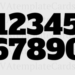 Sports Jersey Numbers SVG, Birthday Party Numbers SVG PNG, Digital ...