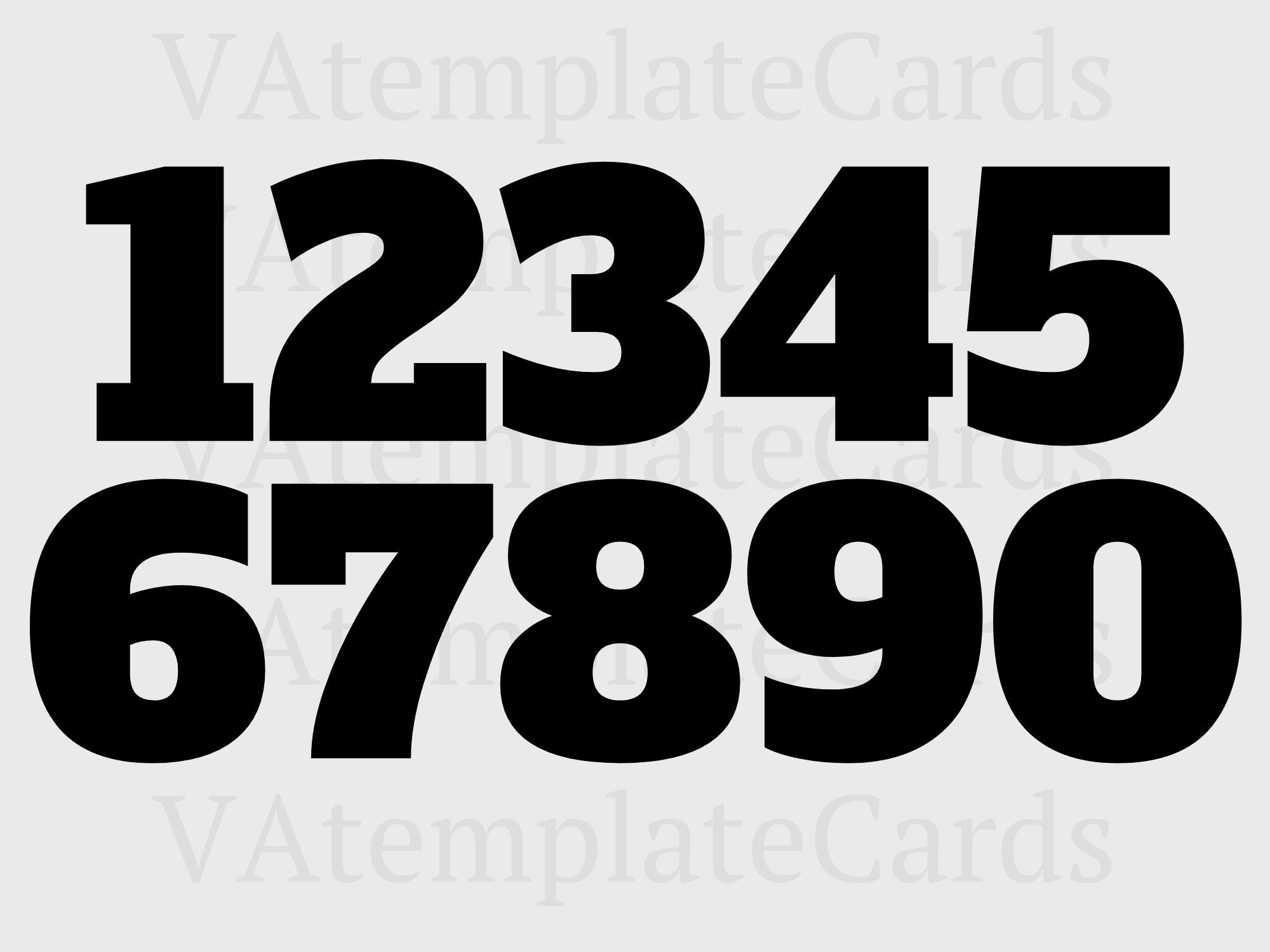 Sports Jersey Numbers SVG, Birthday Party Numbers SVG PNG, Digital ...