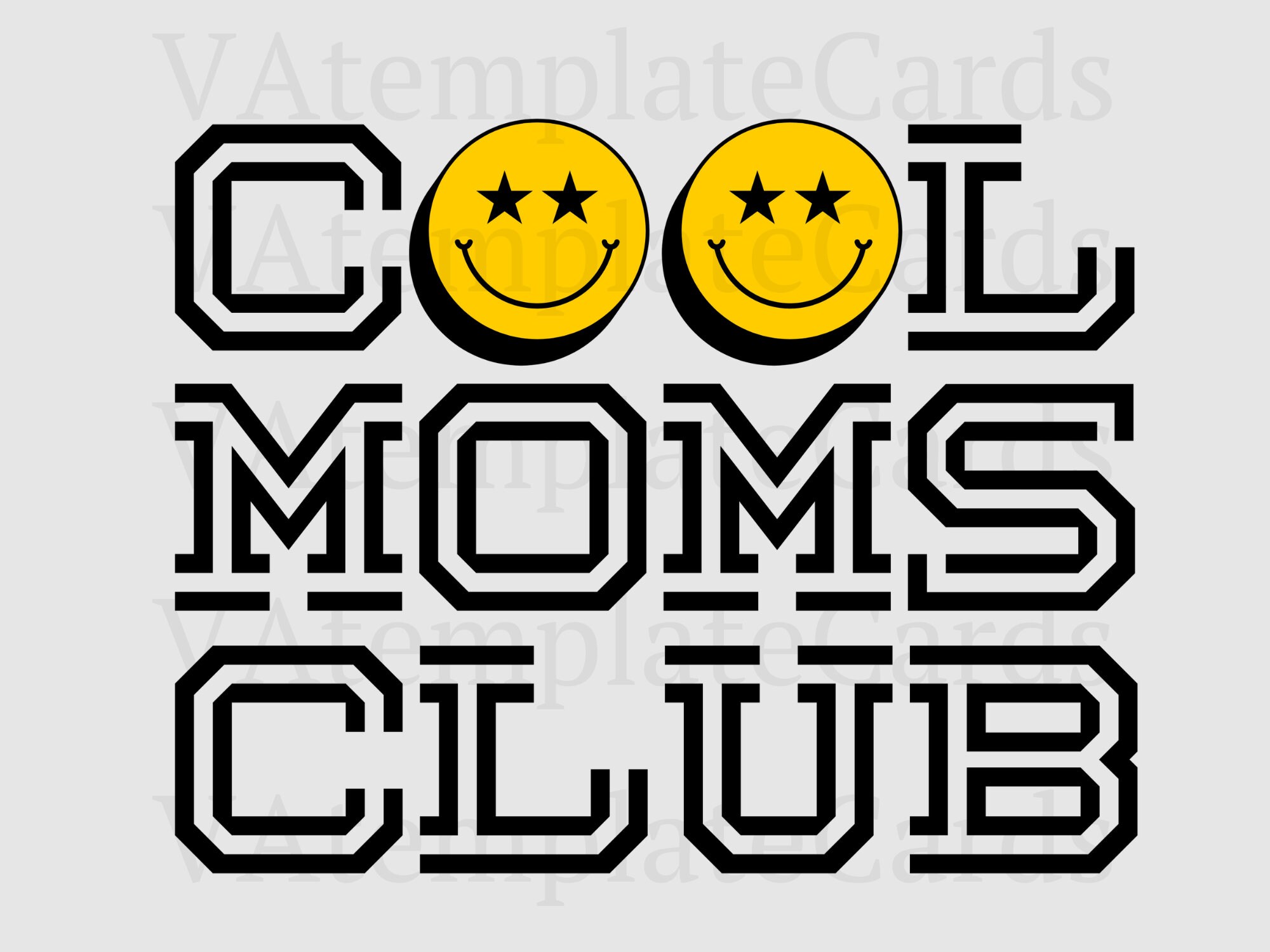 Cool Moms Club With Smiles SVG Moms Club Shirt Design SVG - Etsy