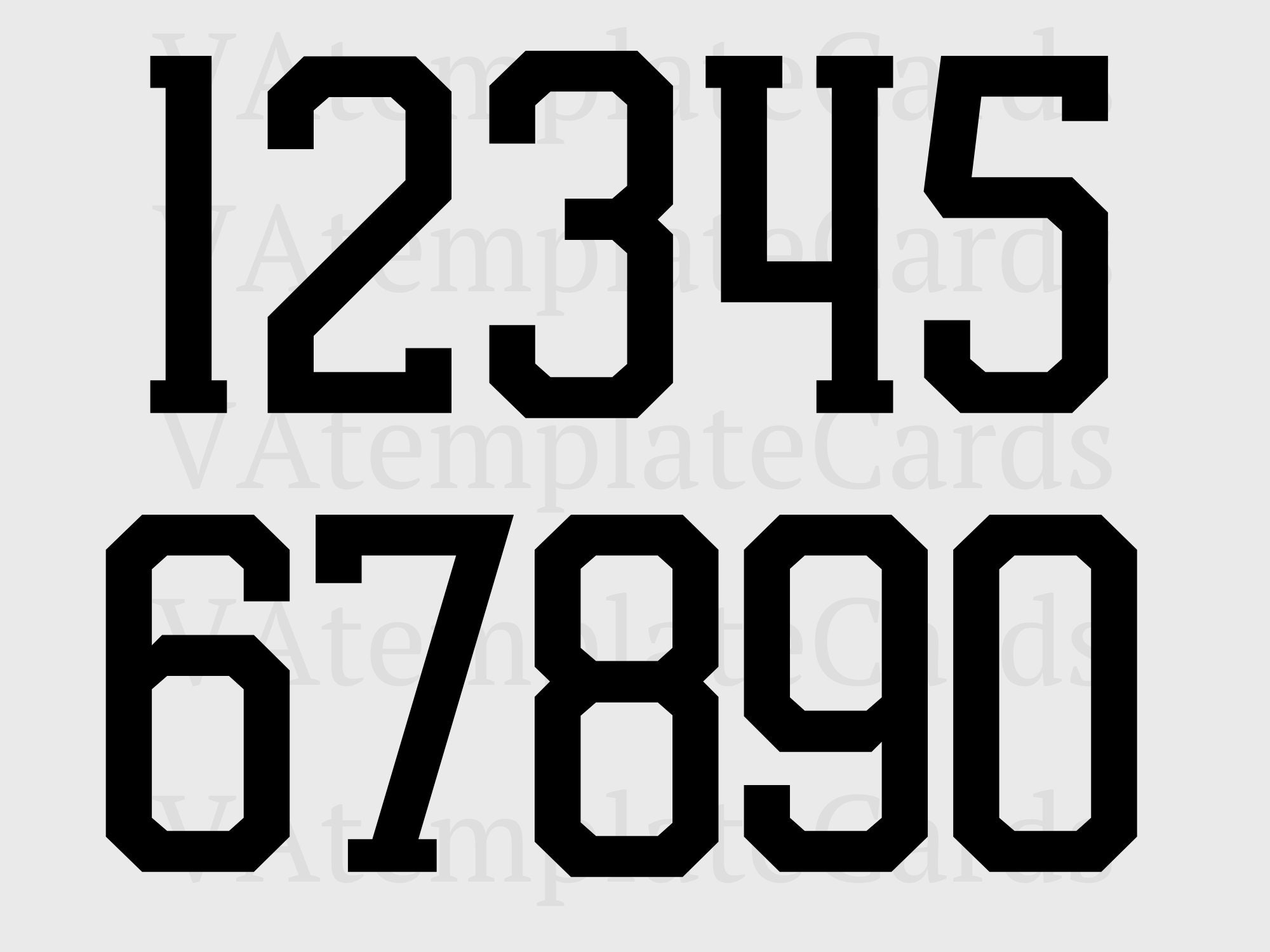 Digital Numbers SVG Sport Jersey Numbers SVG Birthday - Etsy