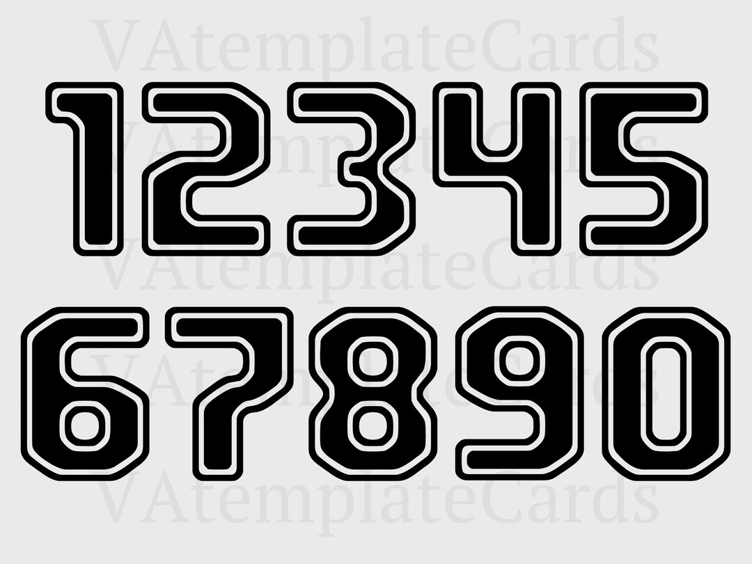 Birthday Numbers, Digital Numbers, Sport Jersey Numbers, Sport Team ...