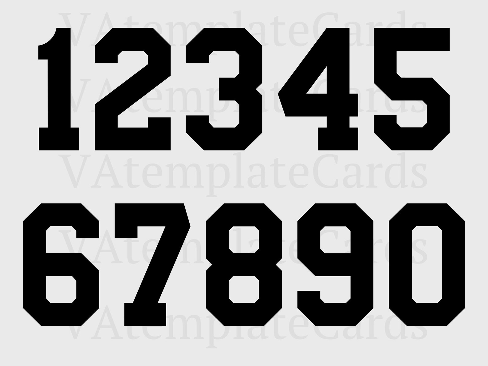 Digital Numbers SVG, Birthday Numbers PNG, Sport Jersey Numbers SVG ...